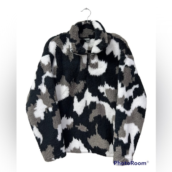 Eddie Bauer | Sweaters | Eddie Bauer Womans Cow Print Sherpa L | Poshmark